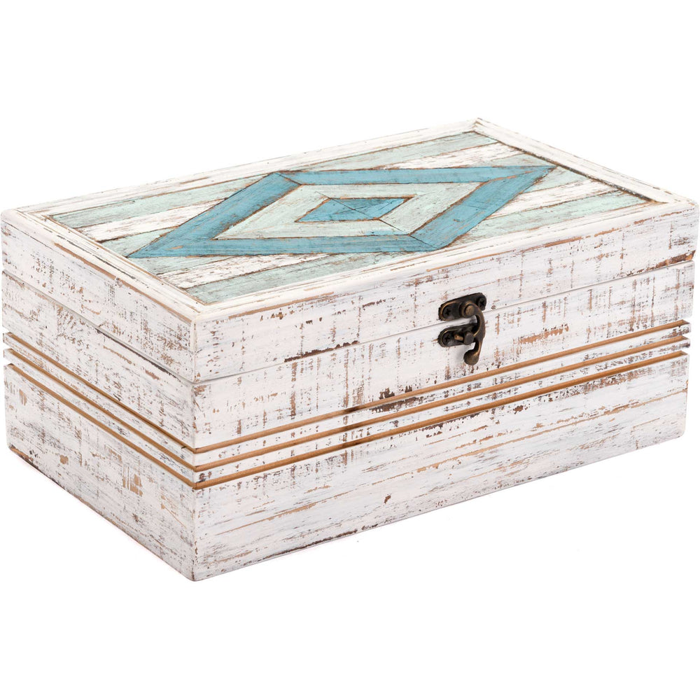 Rhombus Antique Box White - Froy.com