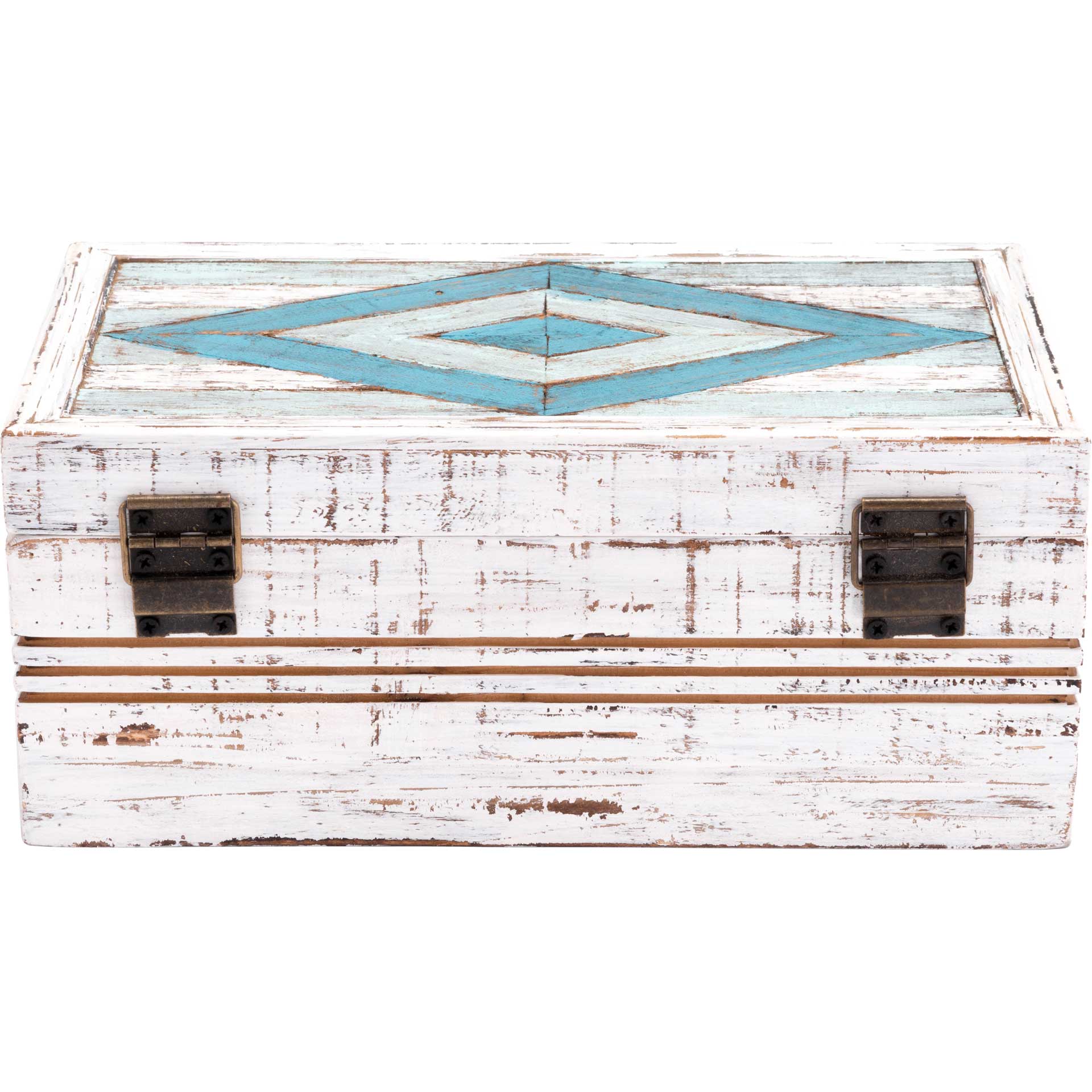 Rhombus Antique Box White - Froy.com