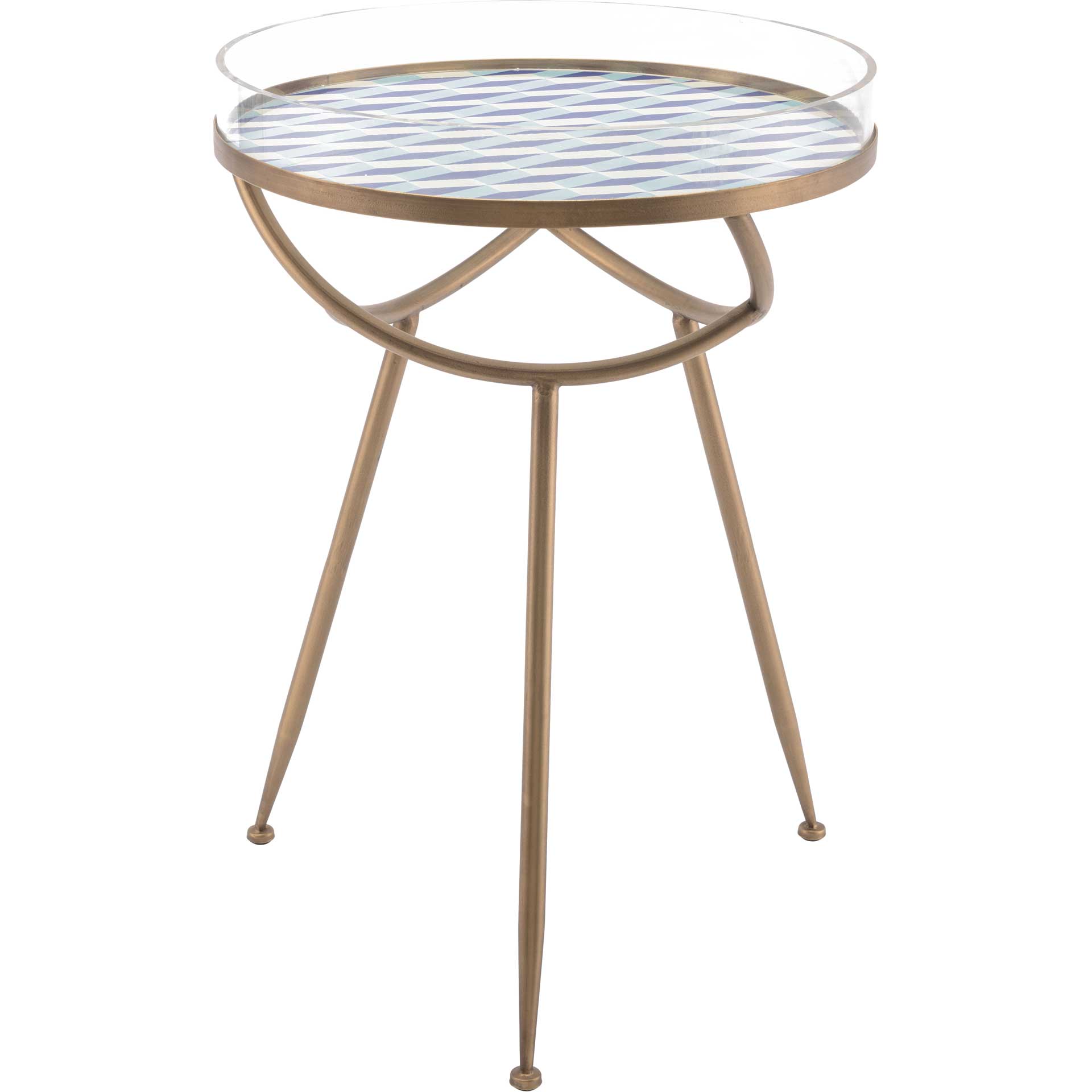 Lattice Round Table Blue - Froy.com