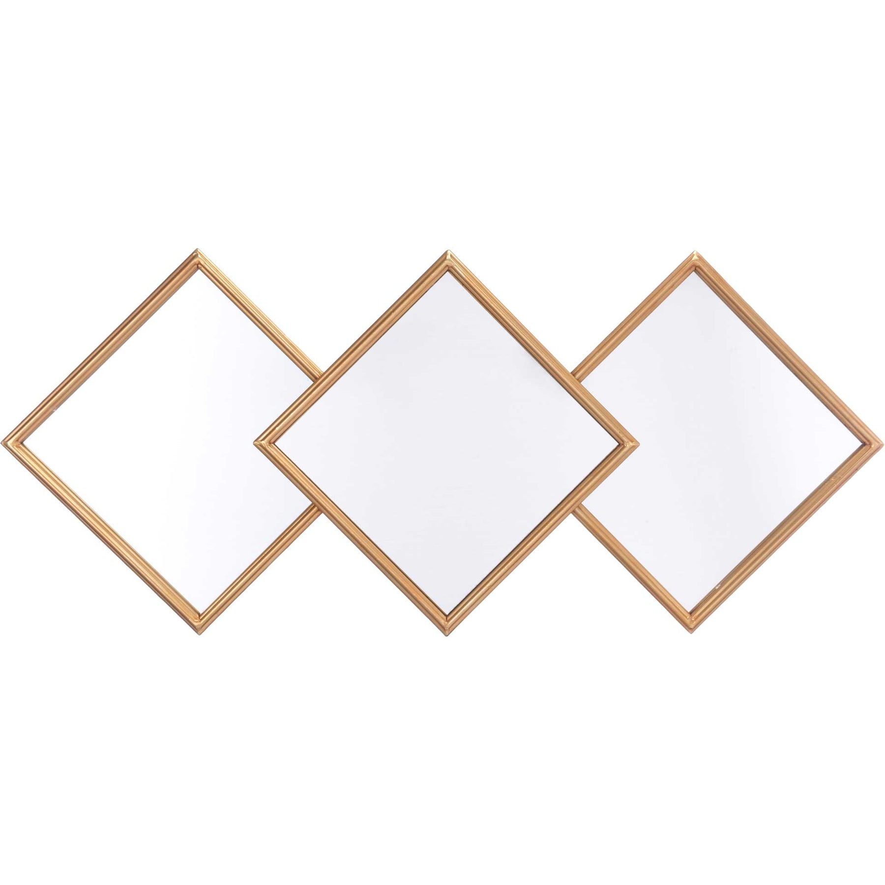 Rhombus Mirror Gold - Froy.com