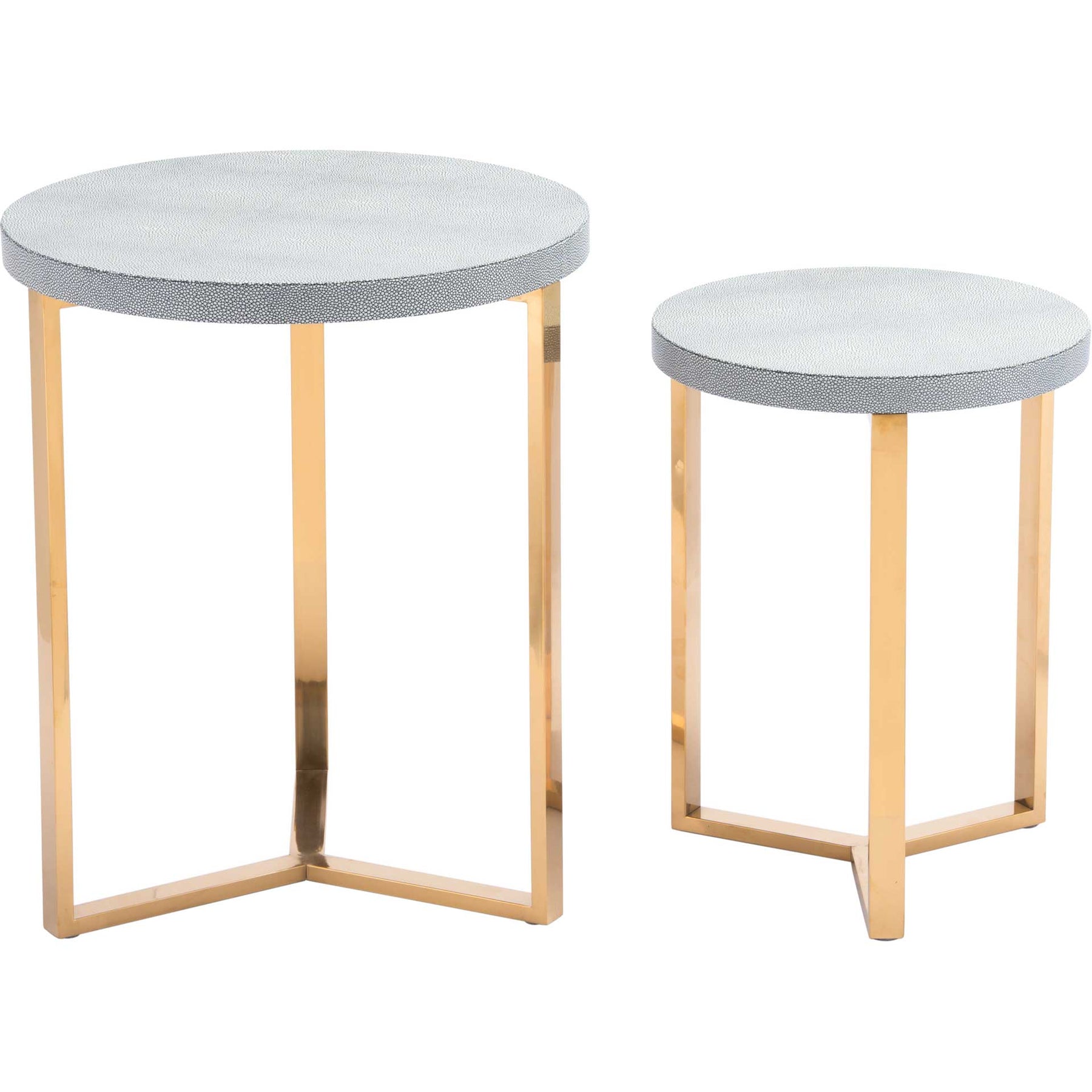 Gela 2-Piece Round Table Gray - Froy.com