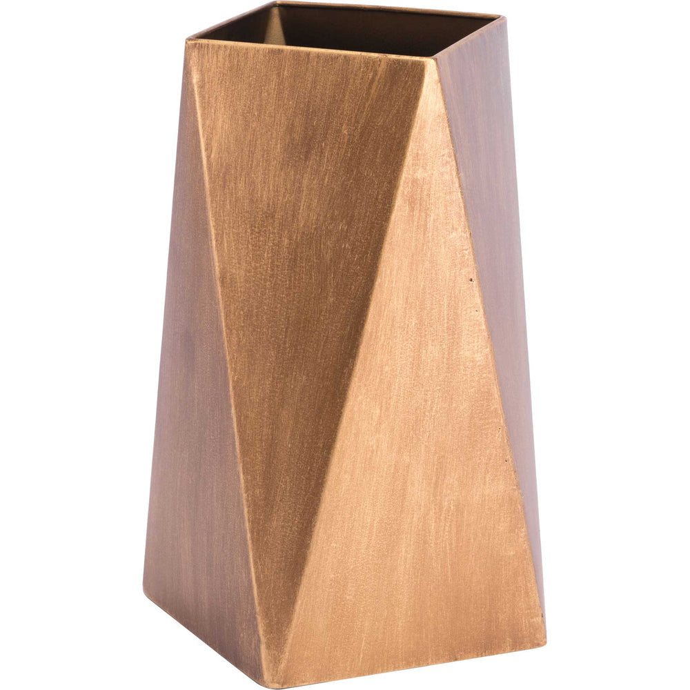 Faceted Metal Vase Gold - Froy.com