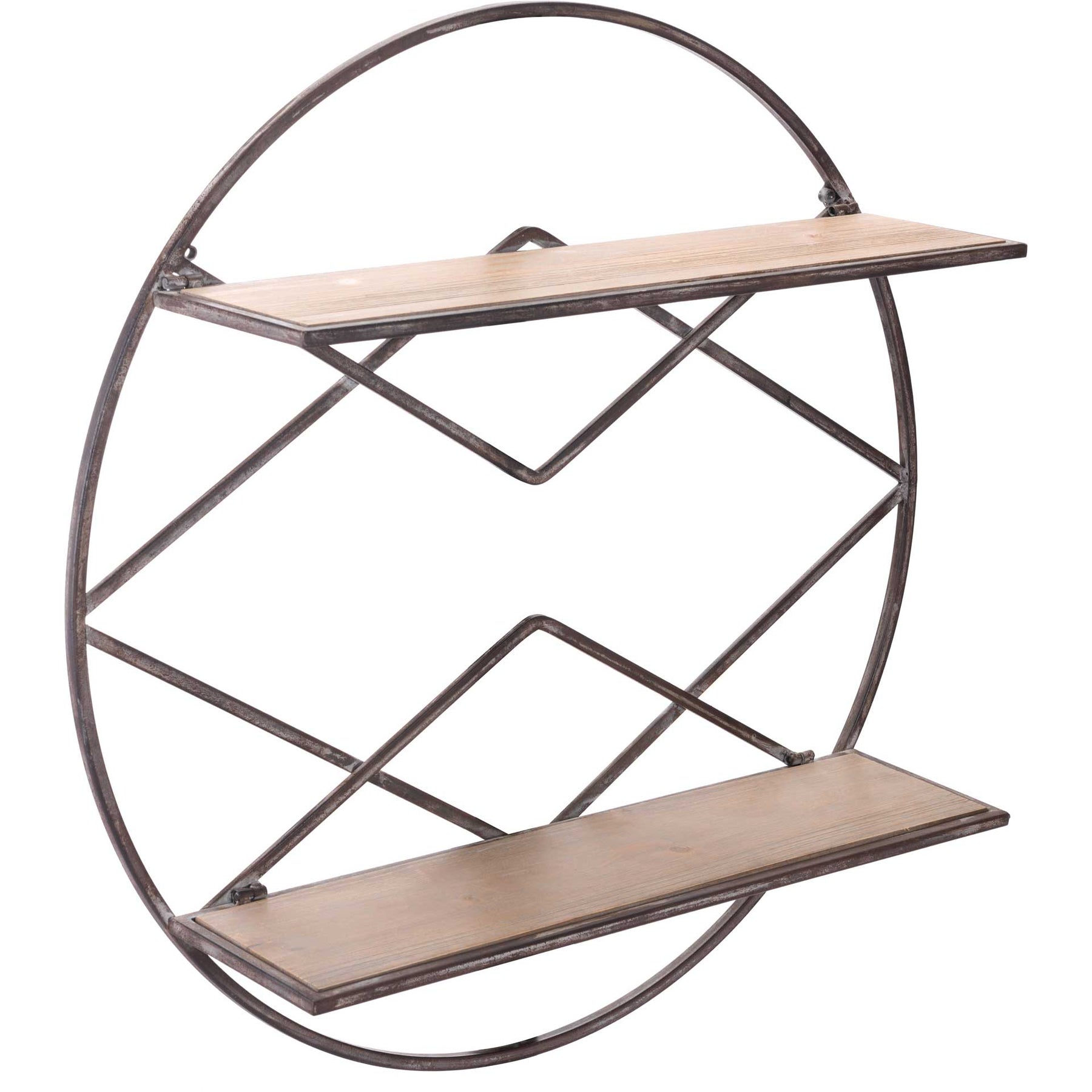 Folding Round Shelf Brown - Froy.com