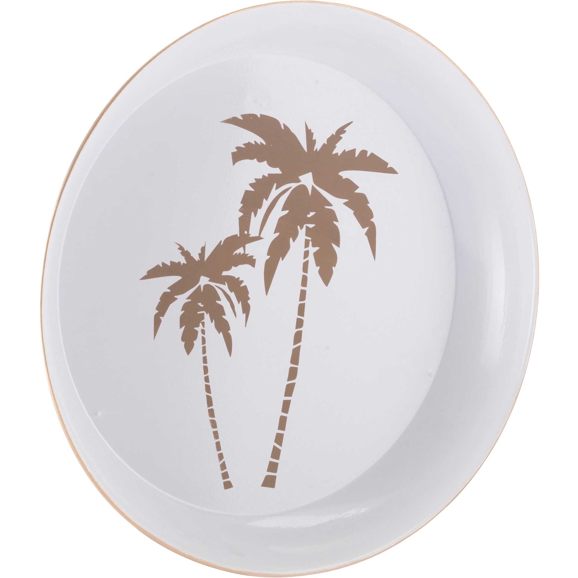 Tropical Tray Set White/Gold (Set of 2) - Froy.com