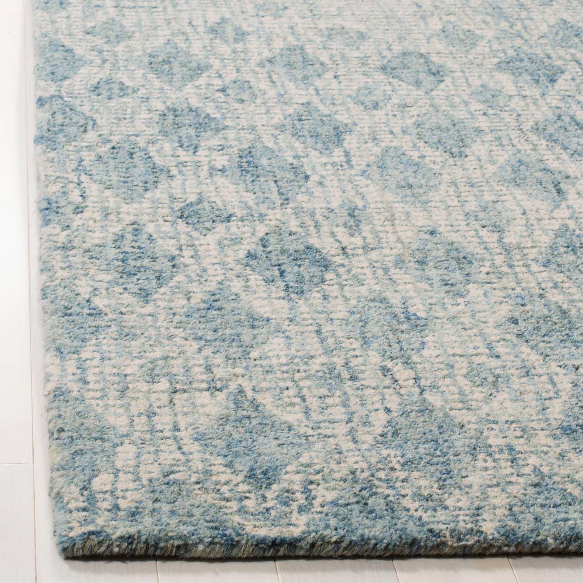 Abstract Ivory/Blue Area Rug - Froy.com