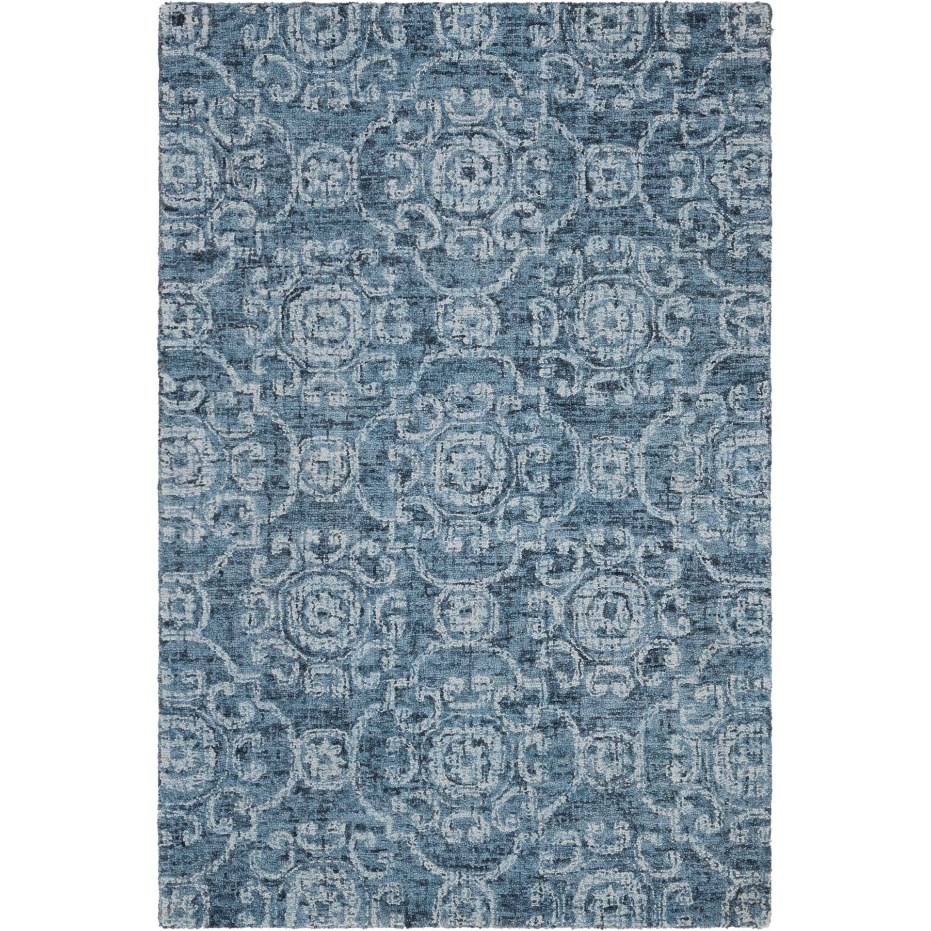 Abstract Blue Area Rug - Froy.com