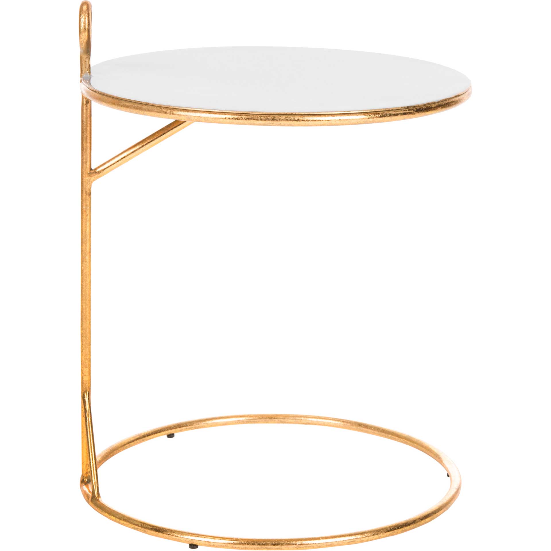 Emanate Round C Table Gray/Gold - Froy.com