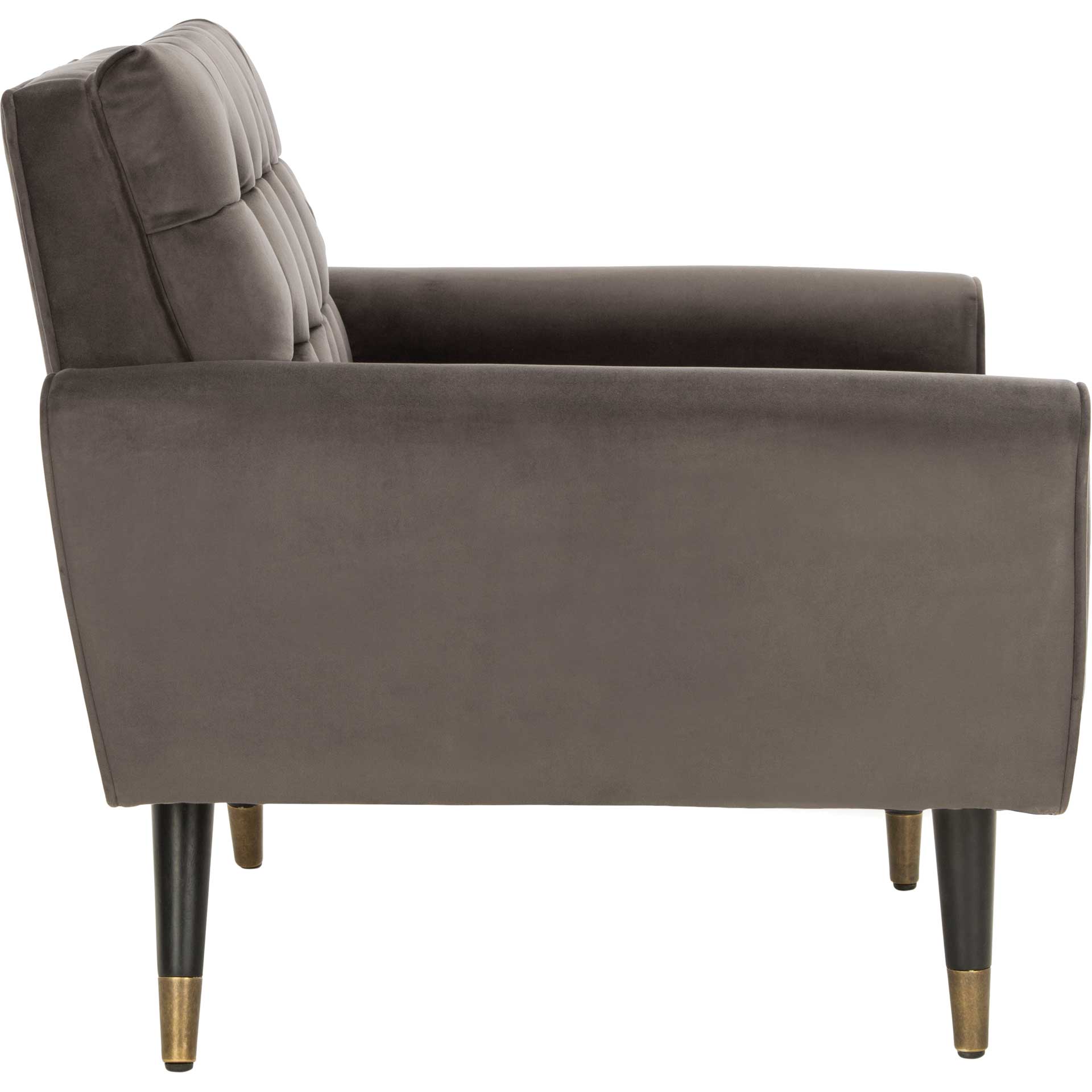 Amble Tufted Accent Chair Shale/Black/Brass - Froy.com