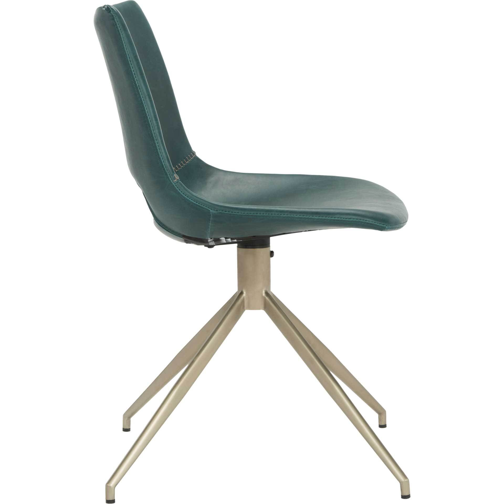 Dalary Leather Swivel Chair Blue (Set of 2) - Froy.com