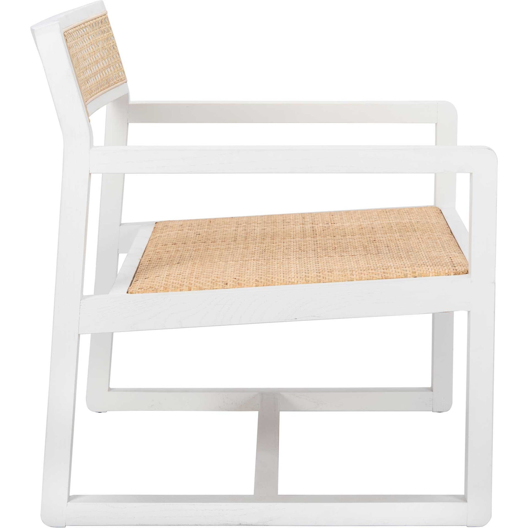 Lucy Cane Accent Chair White/Natural - Froy.com