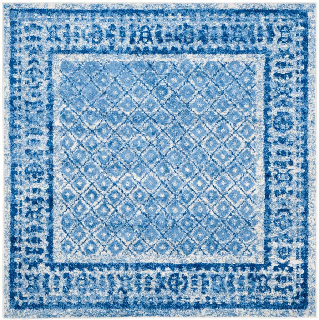 Adirondack Diamond Silver/Blue Area Rug - Froy.com