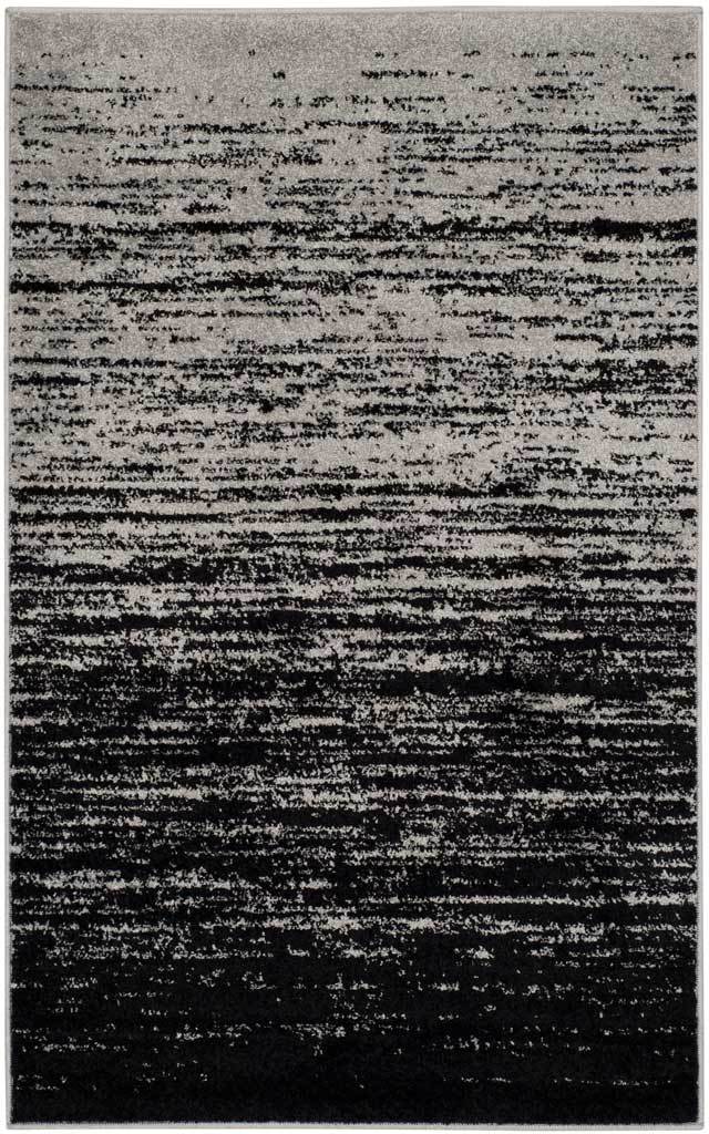 Adirondack Gradient Silver/Black Area Rug - Froy.com