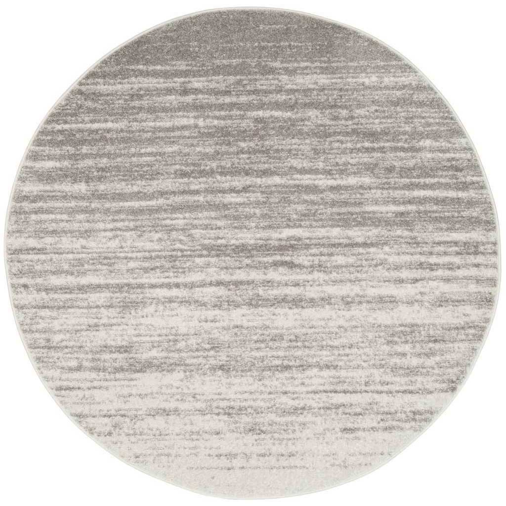 Adirondack Gradient Light Gray/Gray Round Rug - Froy.com