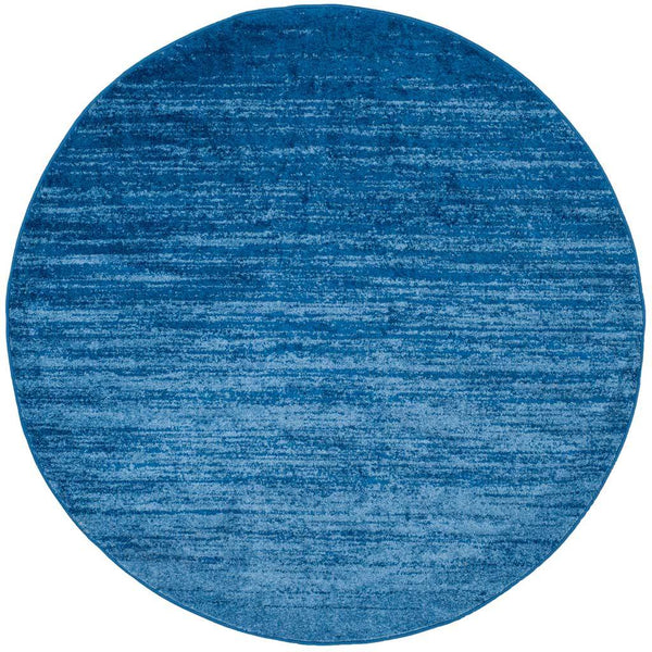 Adirondack Gradient Light Blue/Dark Blue Round Rug - Froy.com