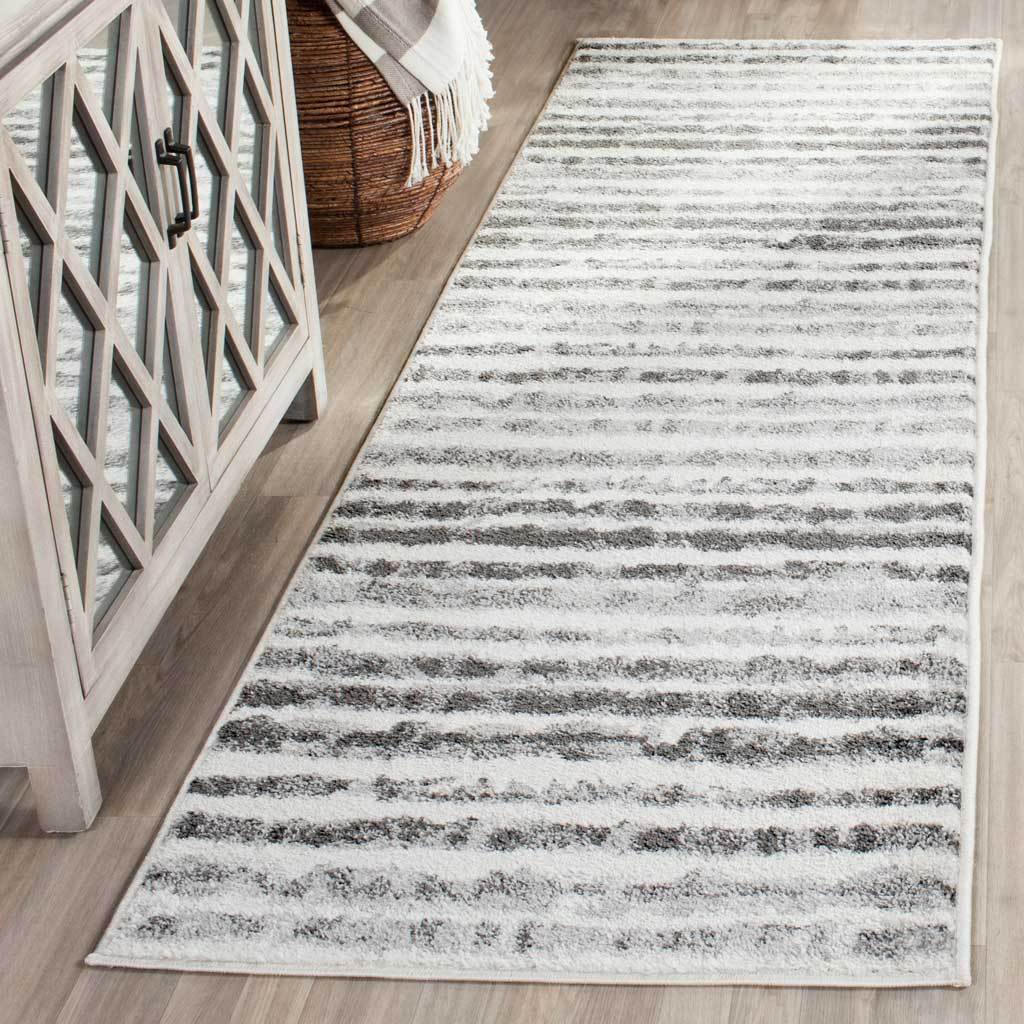 Adirondack Ivory/Charcoal Runner Rug - Froy.com