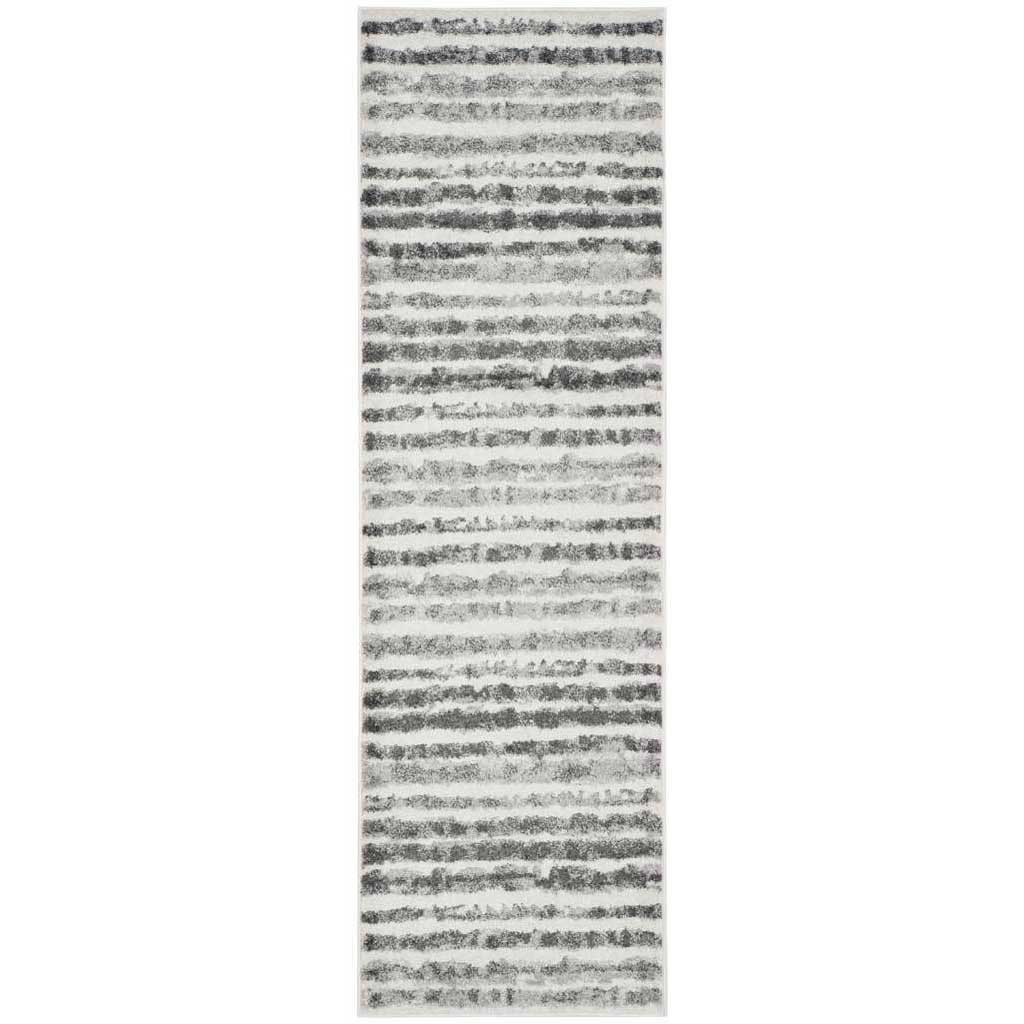 Adirondack Ivory/Charcoal Runner Rug - Froy.com