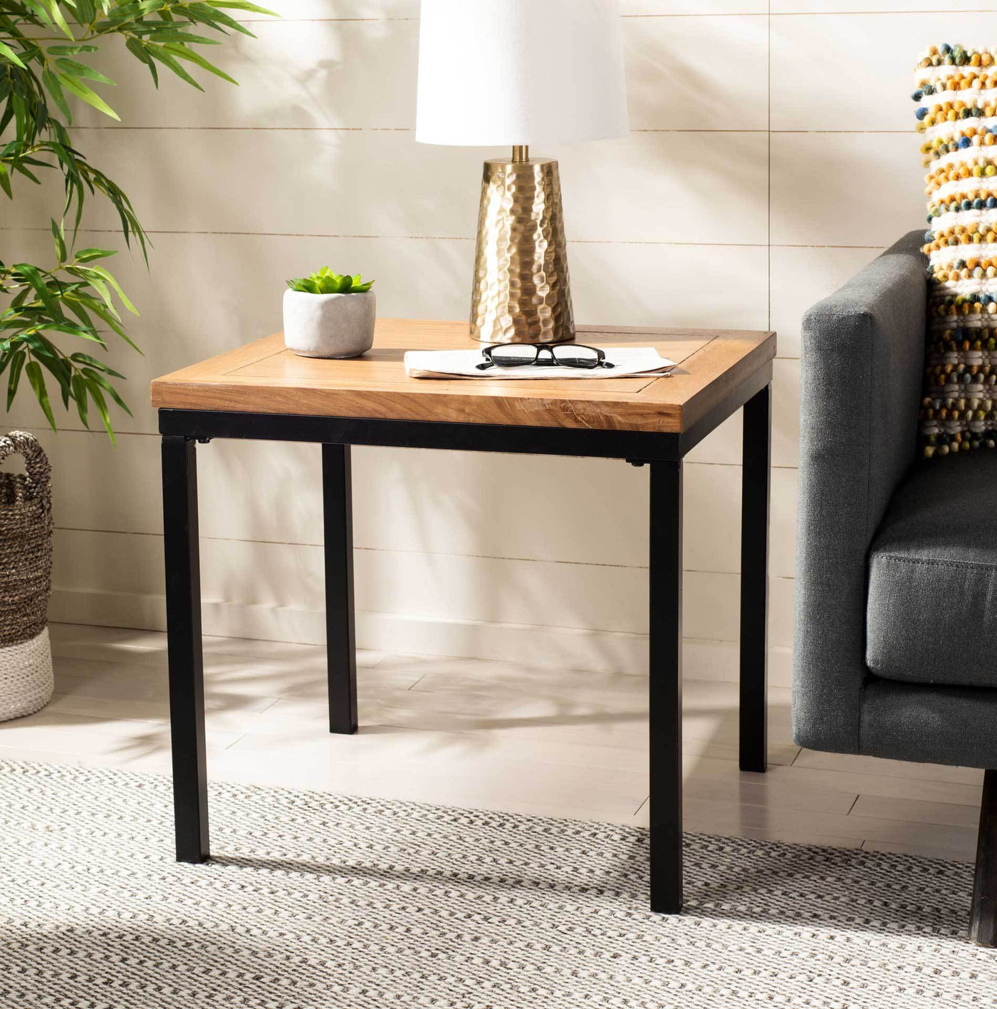 Demi Wood Top Side Table - Froy.com