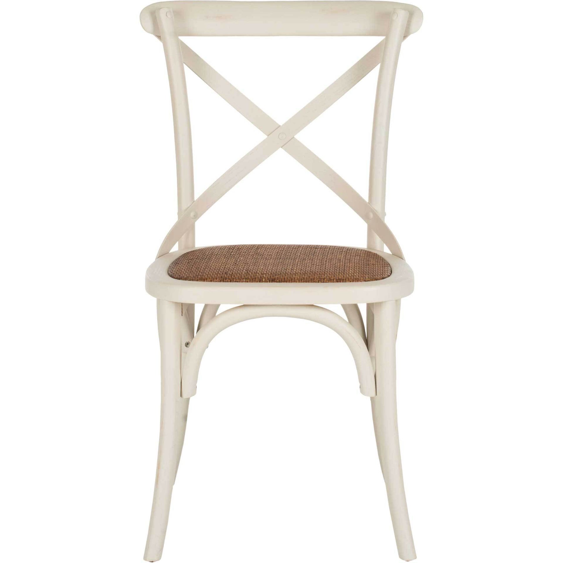 Frederick X Back Farmhouse Chair Distressed Ivory (Set of 2) - Froy.com
