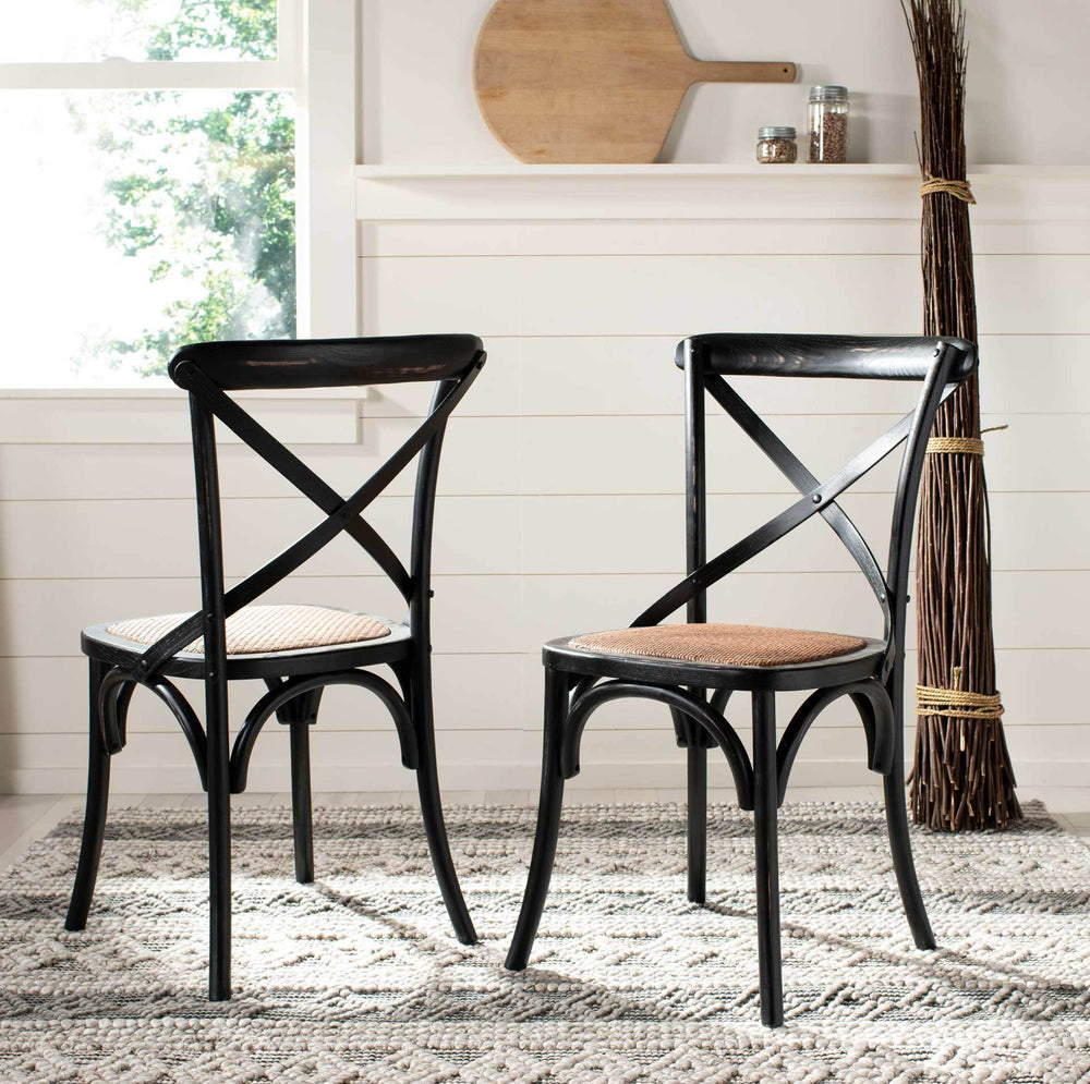 Frederick X Back Farmhouse Chair Distressed Hickory (Set of 2) - Froy.com