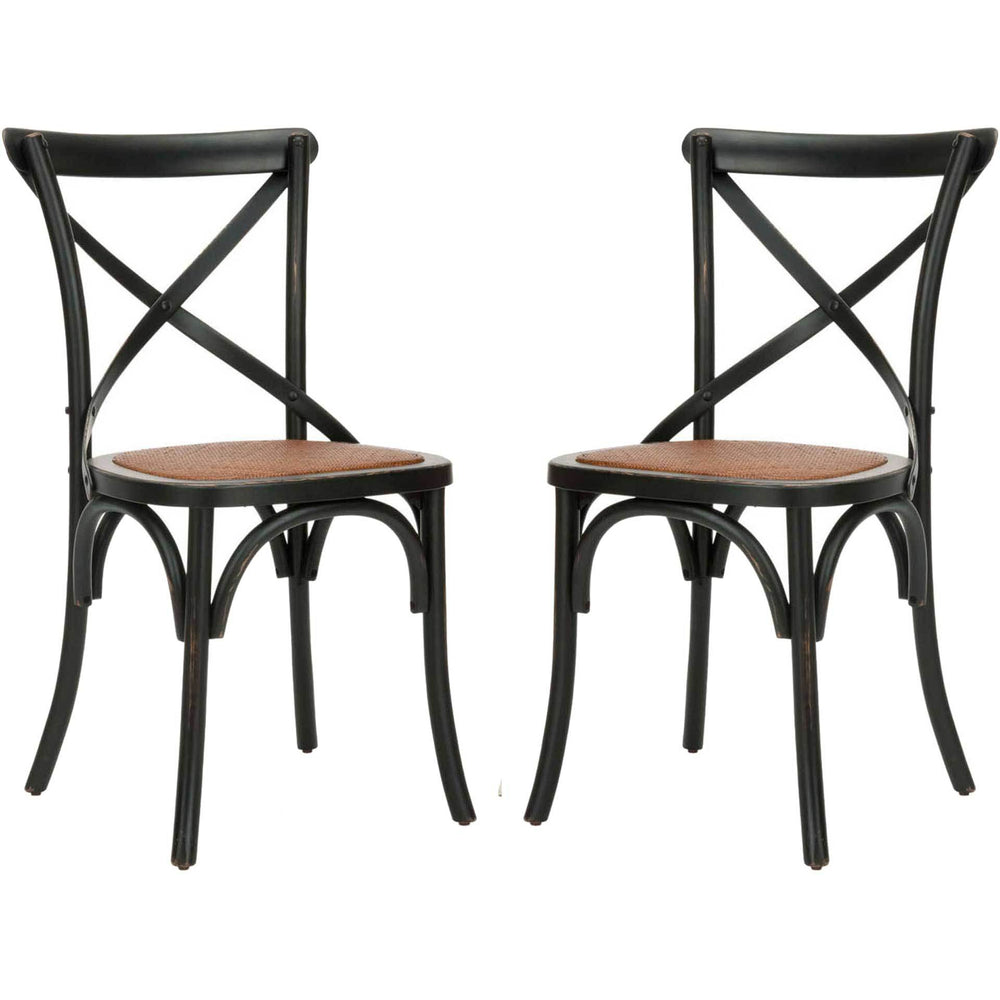 Frederick X Back Farmhouse Chair Distressed Hickory (Set of 2) - Froy.com