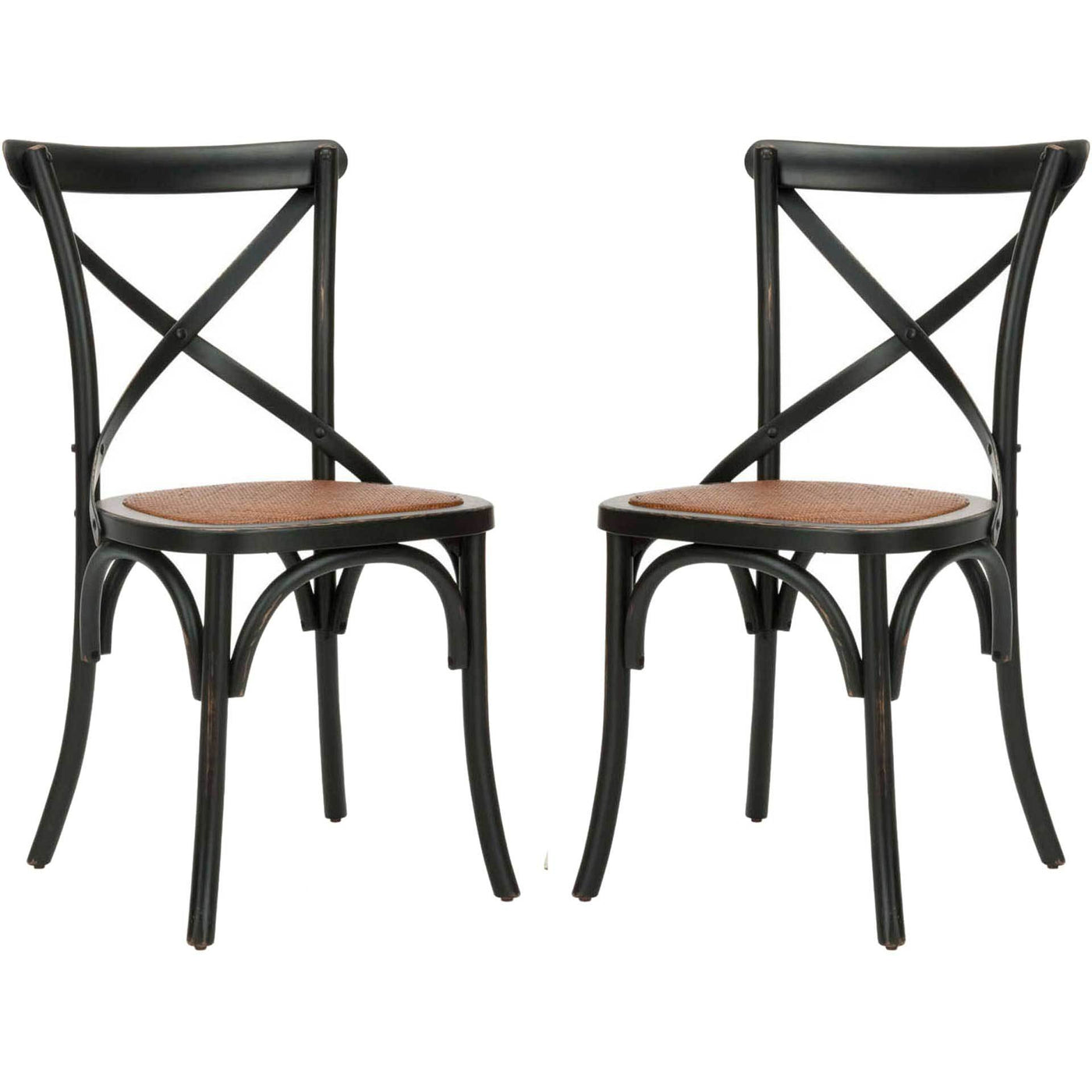 Frederick X Back Farmhouse Chair Distressed Hickory (Set of 2) - Froy.com