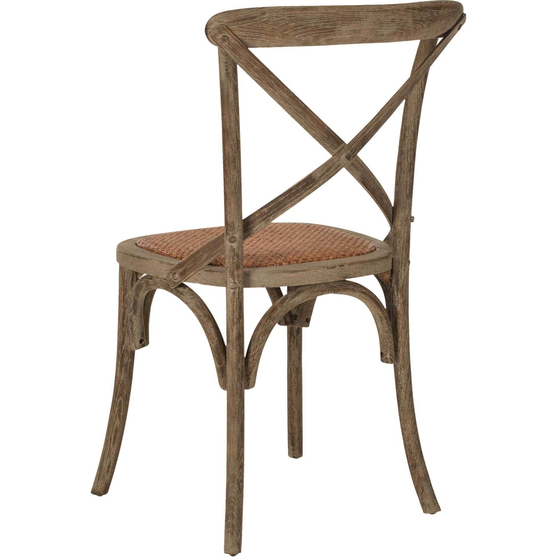 Frederick X Back Farmhouse Chair Distressed Colonial Walnut (Set of 2 ...