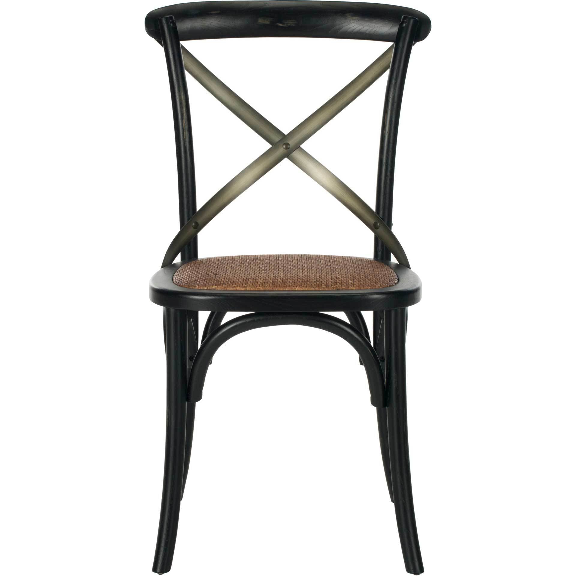 Elisabeth X Back Farmhouse Side Chair Distressed Hickory (Set of 2 ...