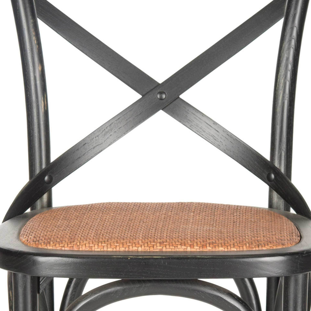Frederick X Back Bar Stool Distressed Hickory/Medium Brown - Froy.com