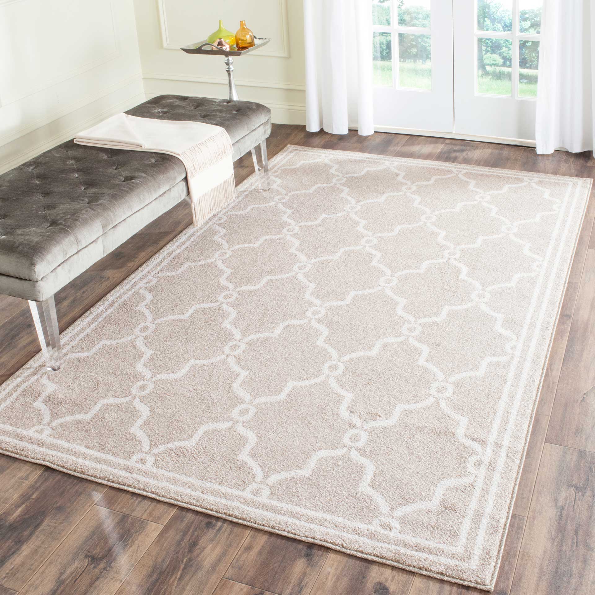 Amherst Trellis Wheat/Beige Area Rug - Froy.com
