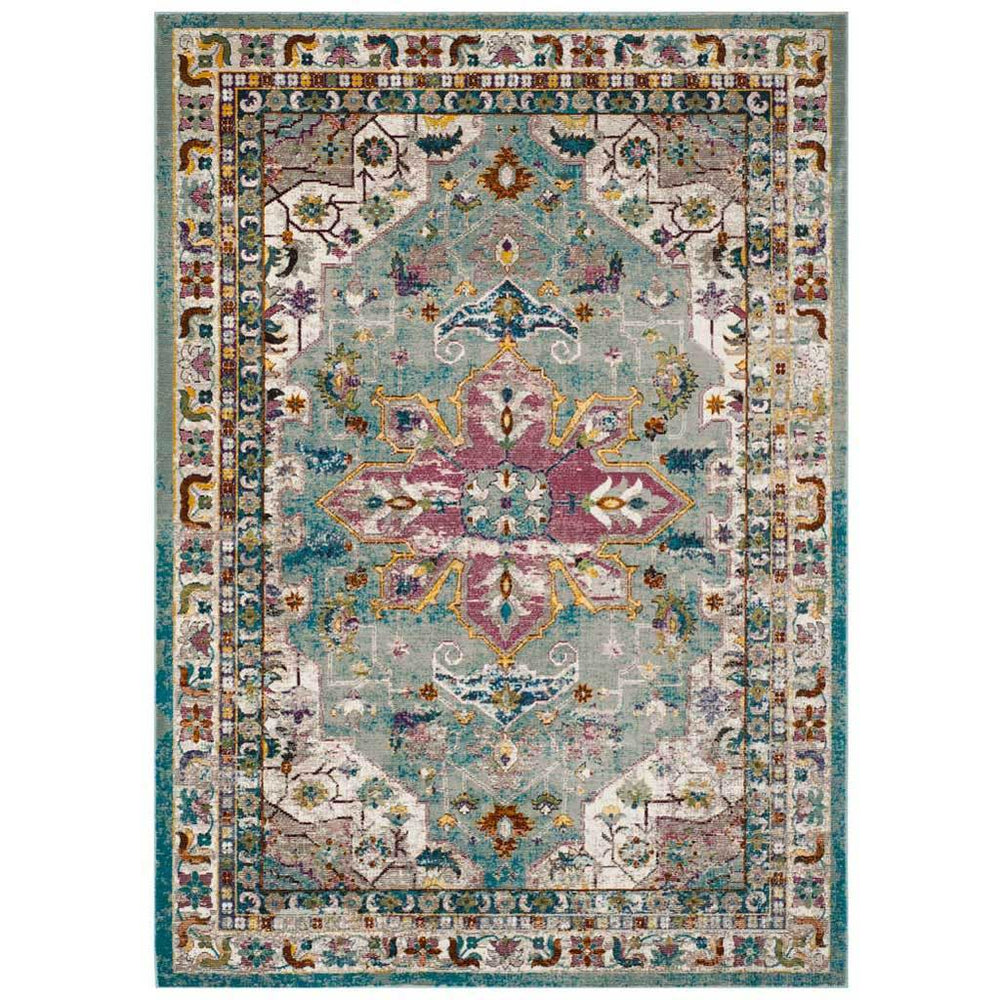Aria Green/Creme Area Rug - Froy.com