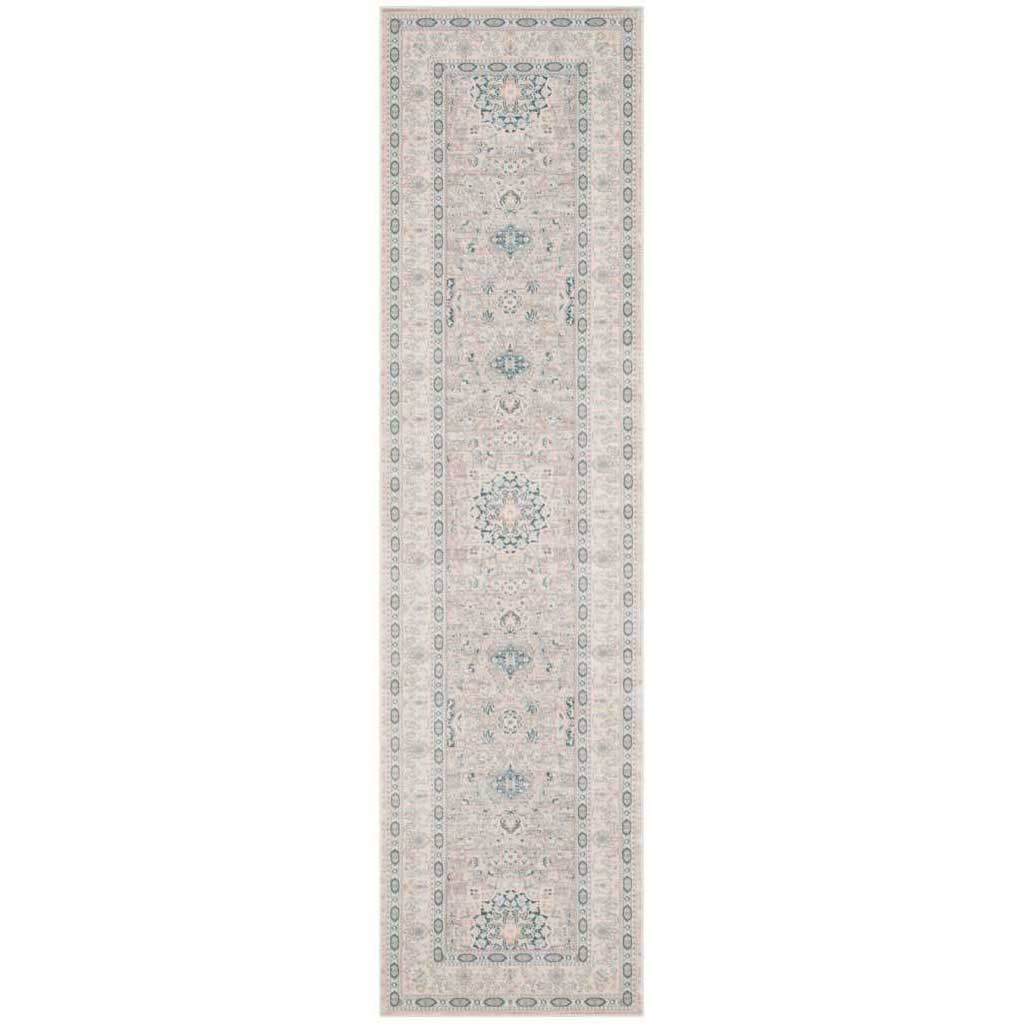 Archive Floral Gray/Blue Runner Rug - Froy.com
