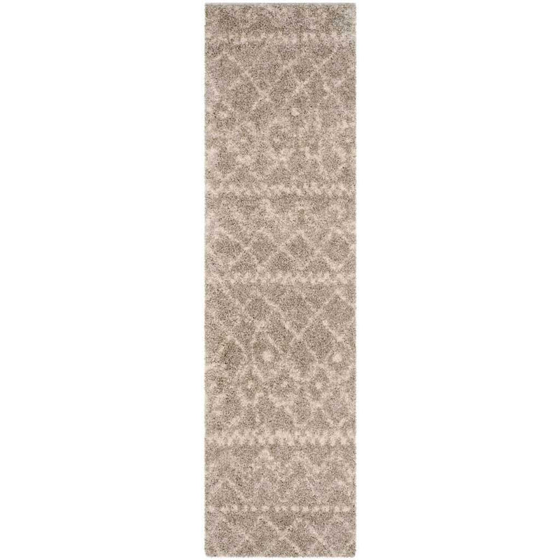 Arizona Shag Tribal Gray/Ivory Runner Rug - Froy.com