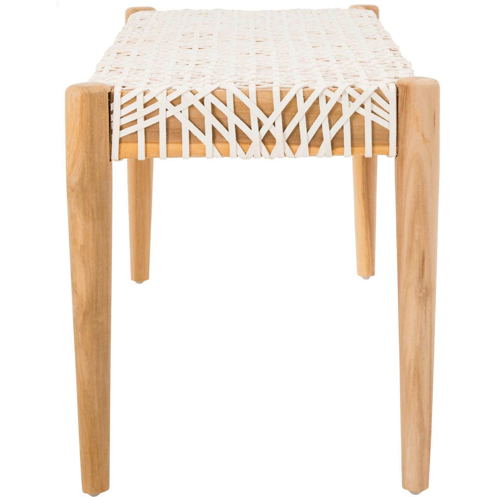 Baize Leather Weave Bench - Froy.com