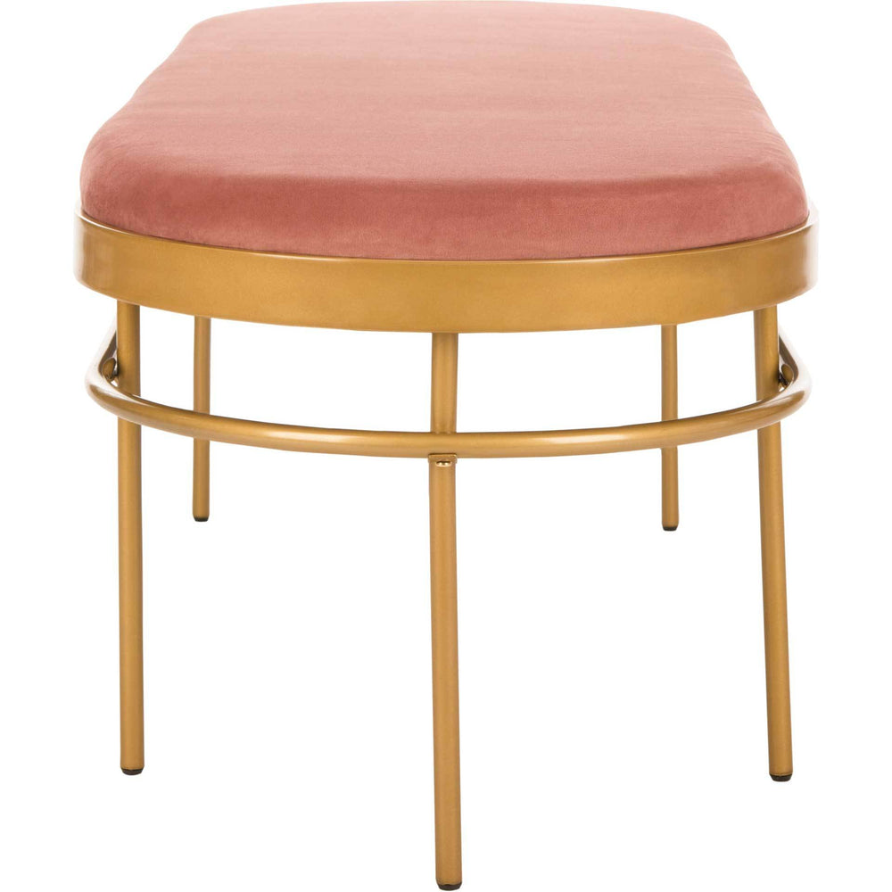 Sylas Oval Bench Dusty Rose/Gold - Froy.com