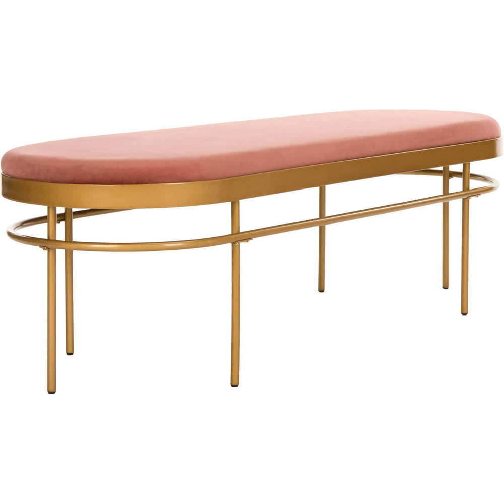 Sylas Oval Bench Dusty Rose/Gold - Froy.com