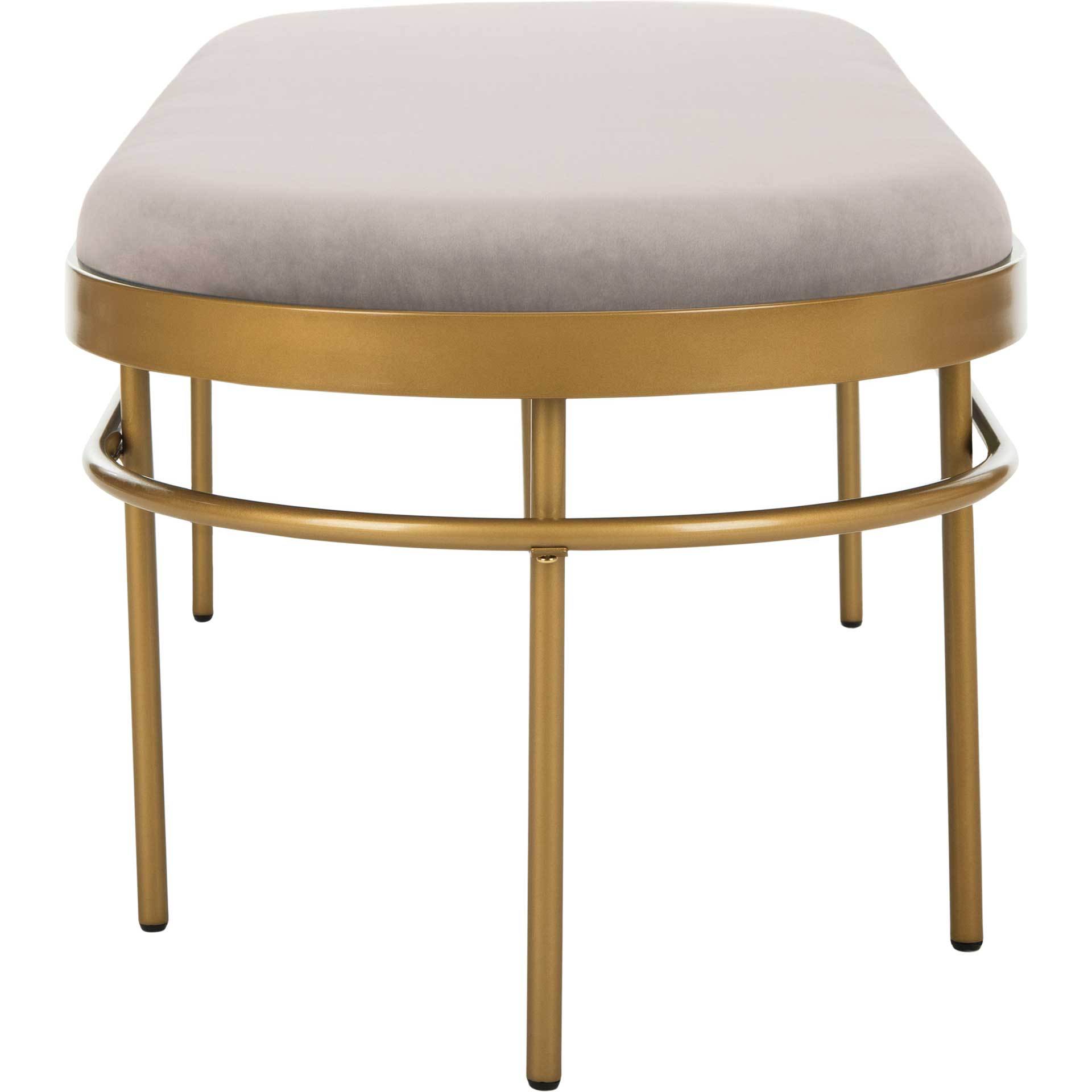 Sylas Oval Bench Gray/Gold - Froy.com