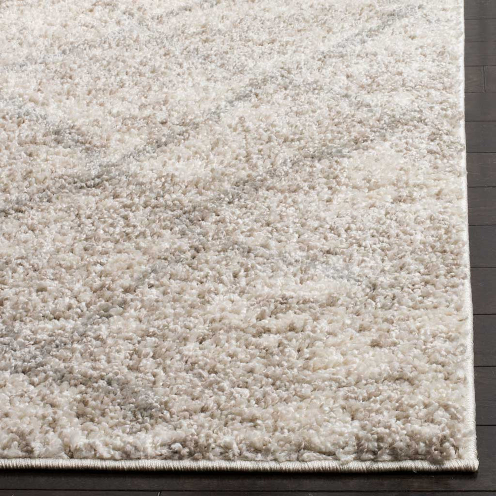 Berber Shag Cream/Light Gray Area Rug - Froy.com