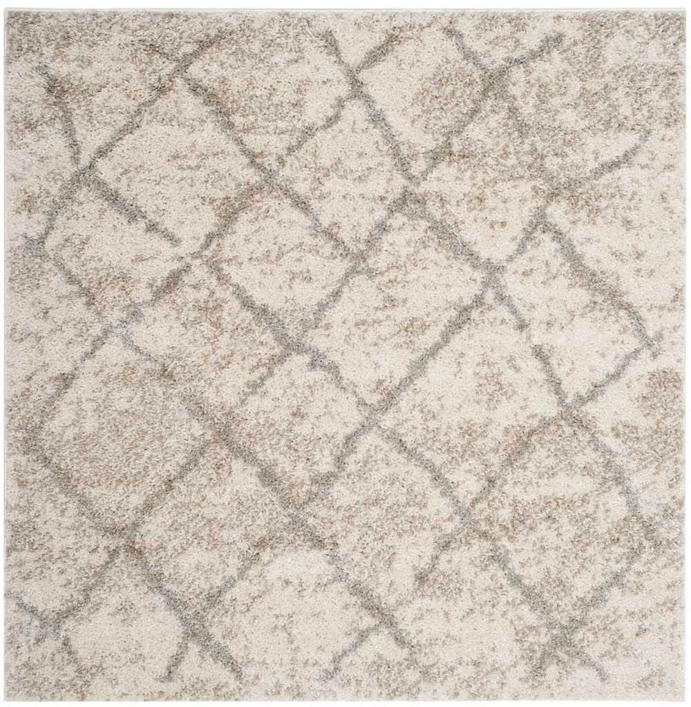 Berber Shag Cream/Light Gray Area Rug - Froy.com