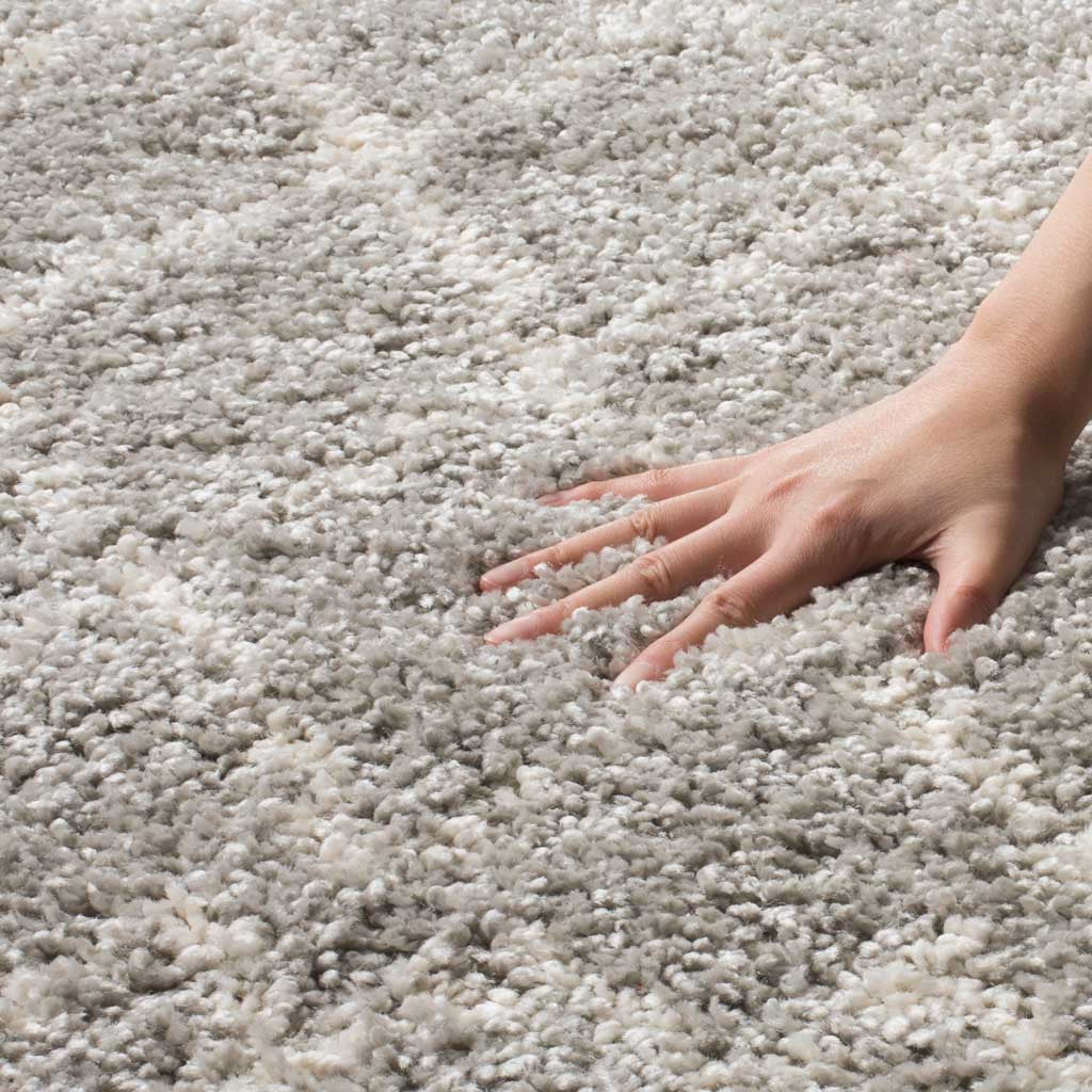 Berber Tribal Shag Light Gray/Cream Area Rug - Froy.com