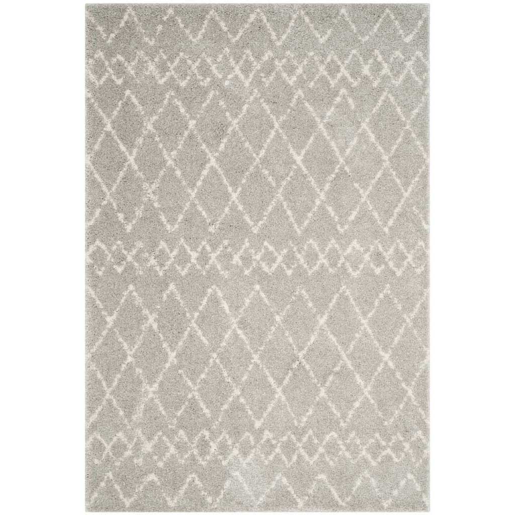 Berber Tribal Shag Light Gray/Cream Area Rug - Froy.com