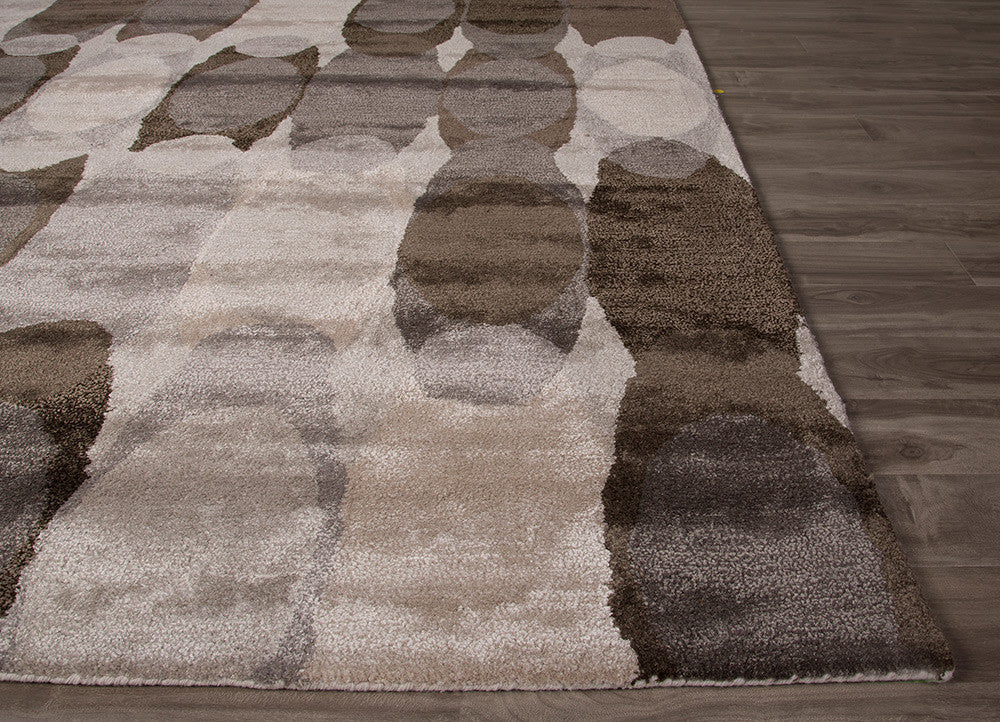 Blue Santana Charcoal Gray/Chocolate Chip Area Rug - Froy.com