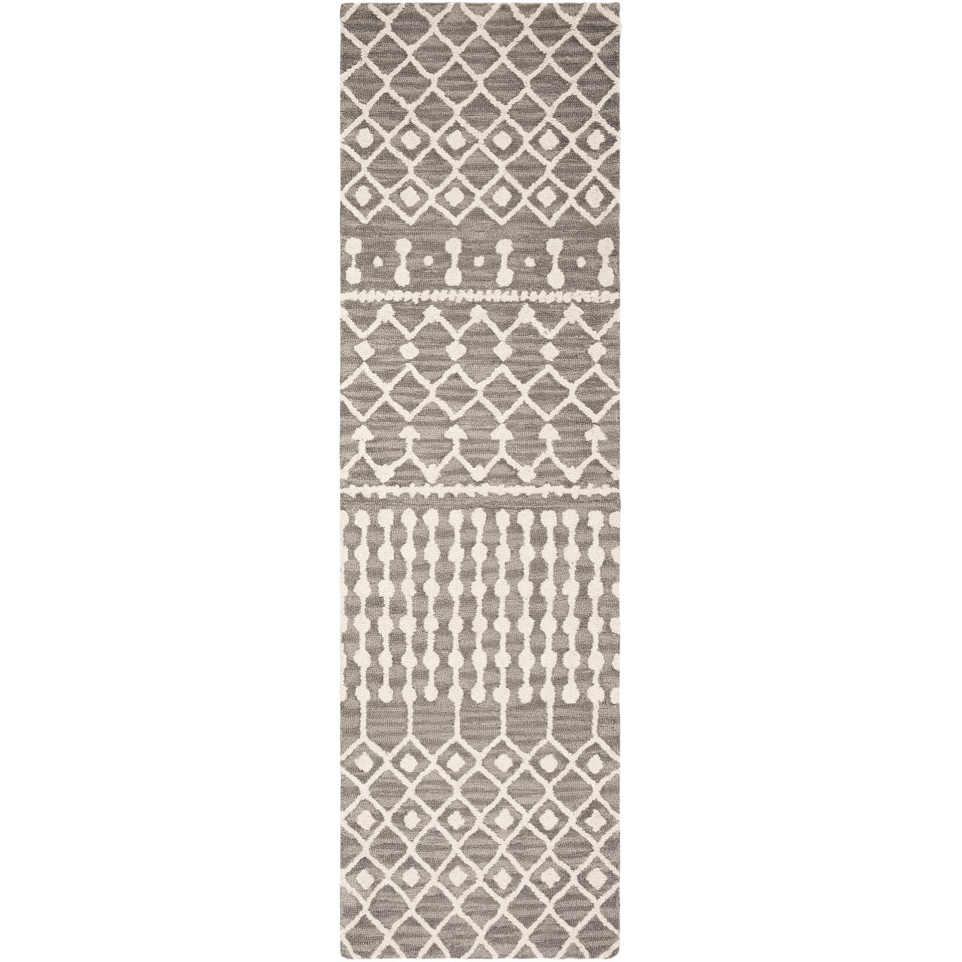 Blossom Dark Gray/Ivory Runner Rug - Froy.com