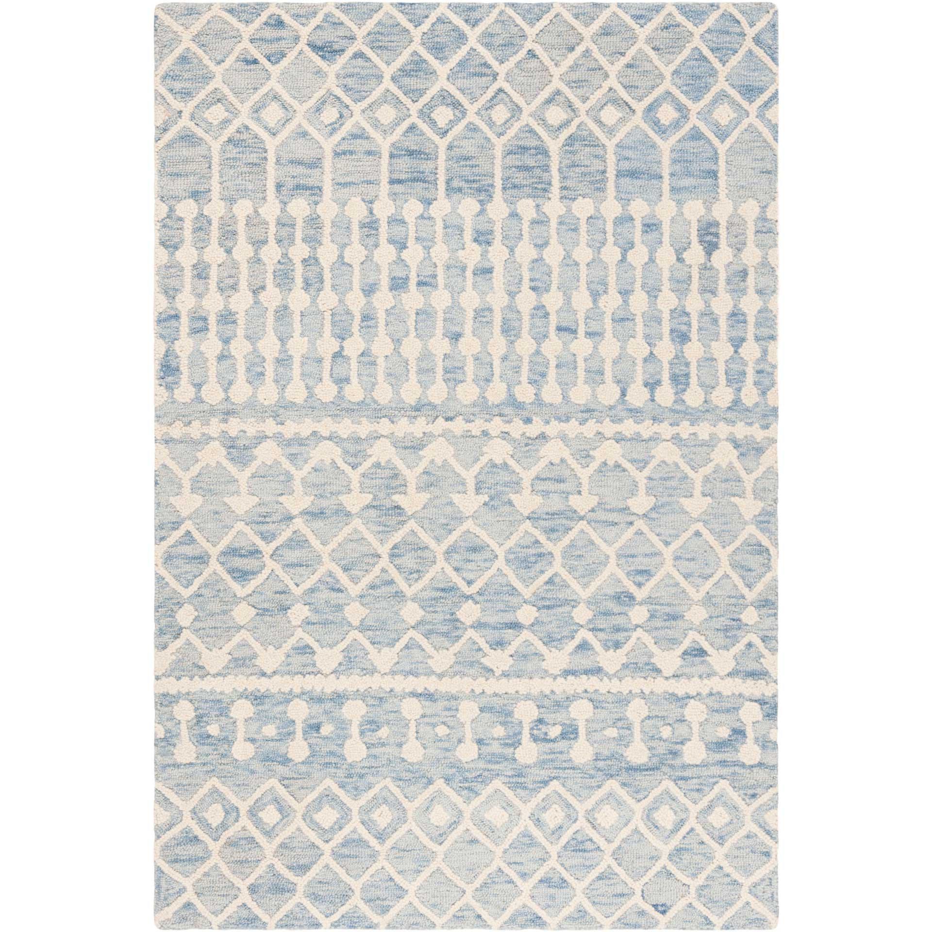 Blossom Blue/Ivory Area Rug - Froy.com