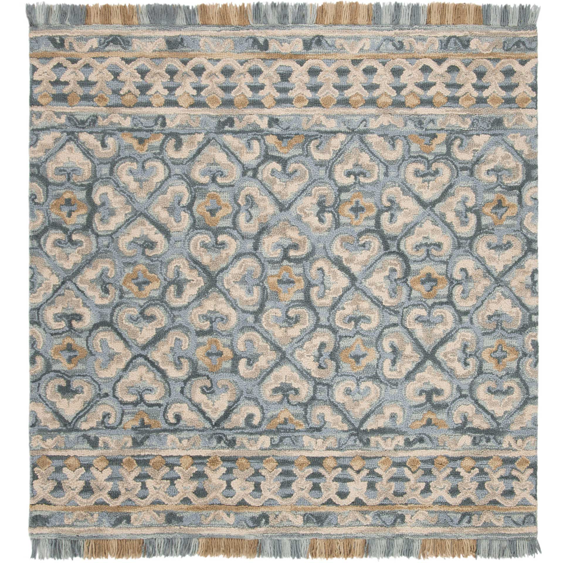 Blossom Light Beige/Blue Area Rug - Froy.com