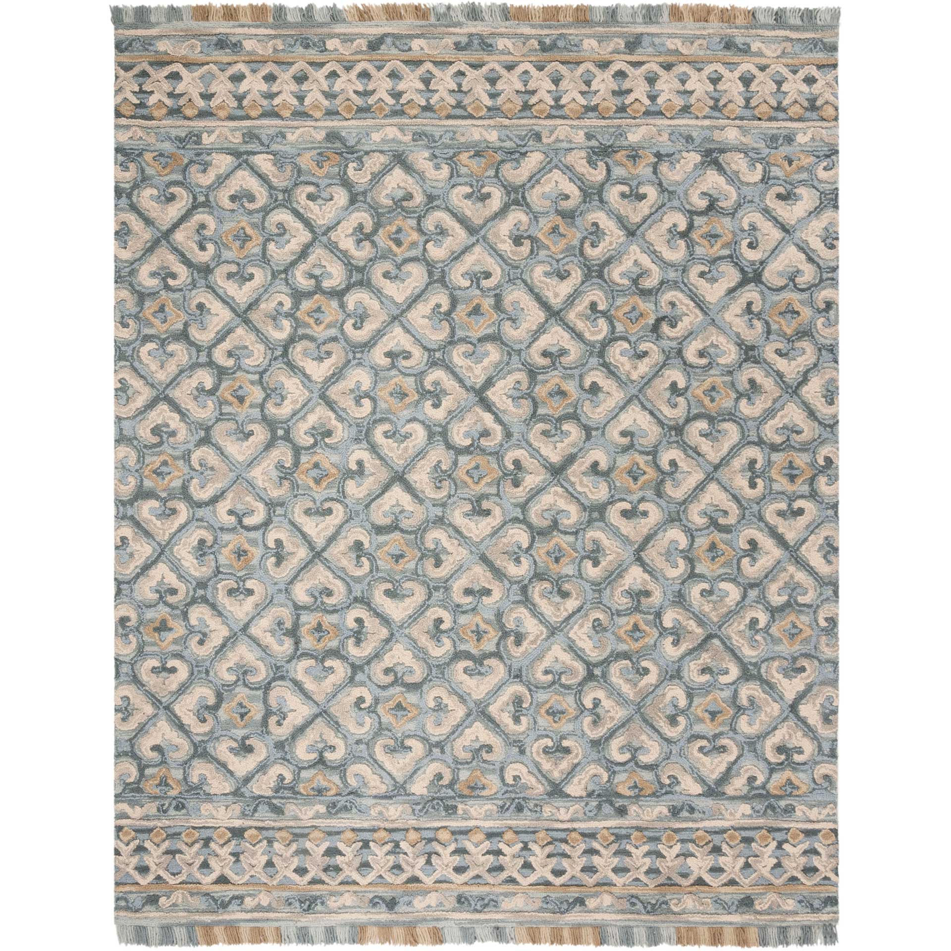 Blossom Light Beige/Blue Area Rug - Froy.com