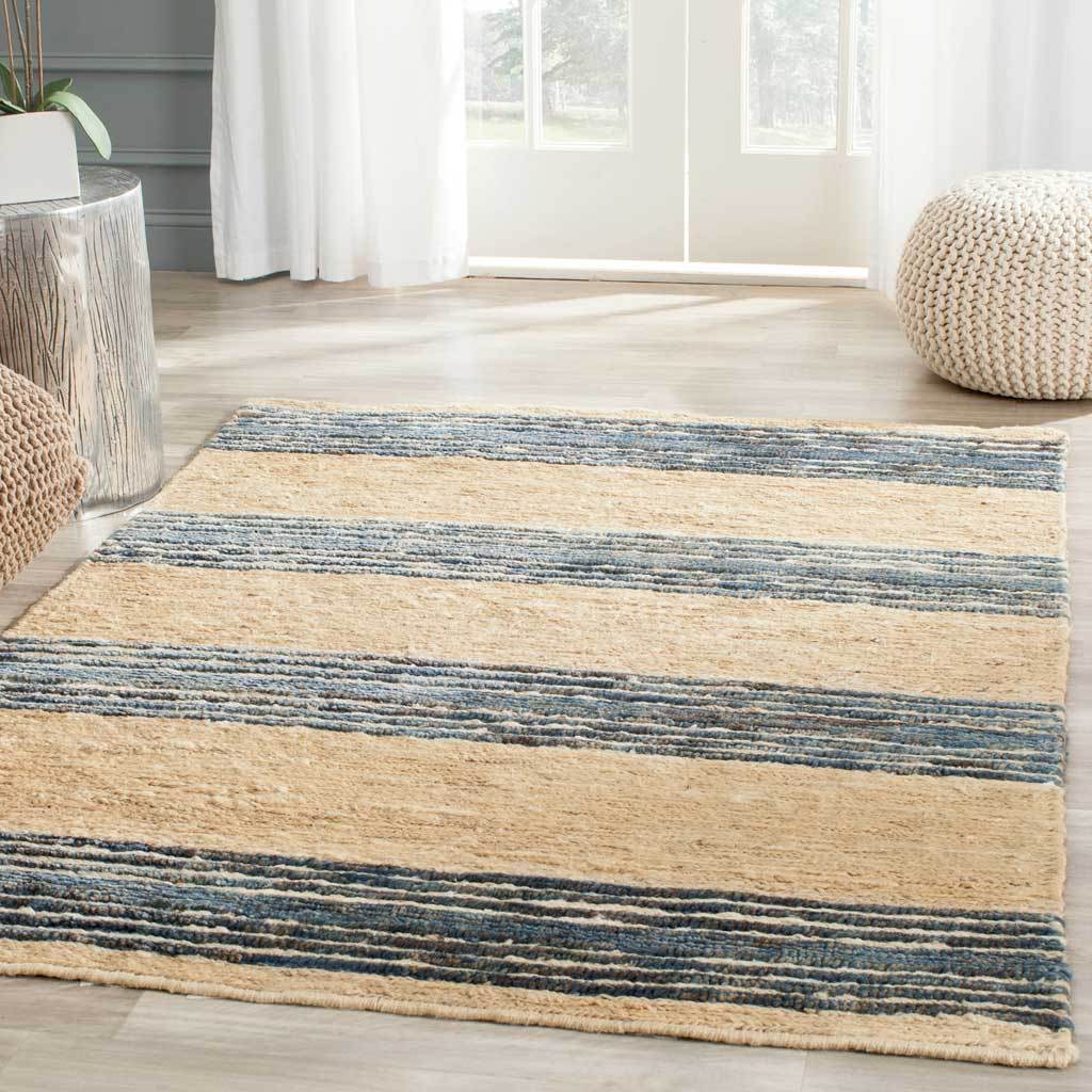 Bohemian Natural/Blue Area Rug - Froy.com