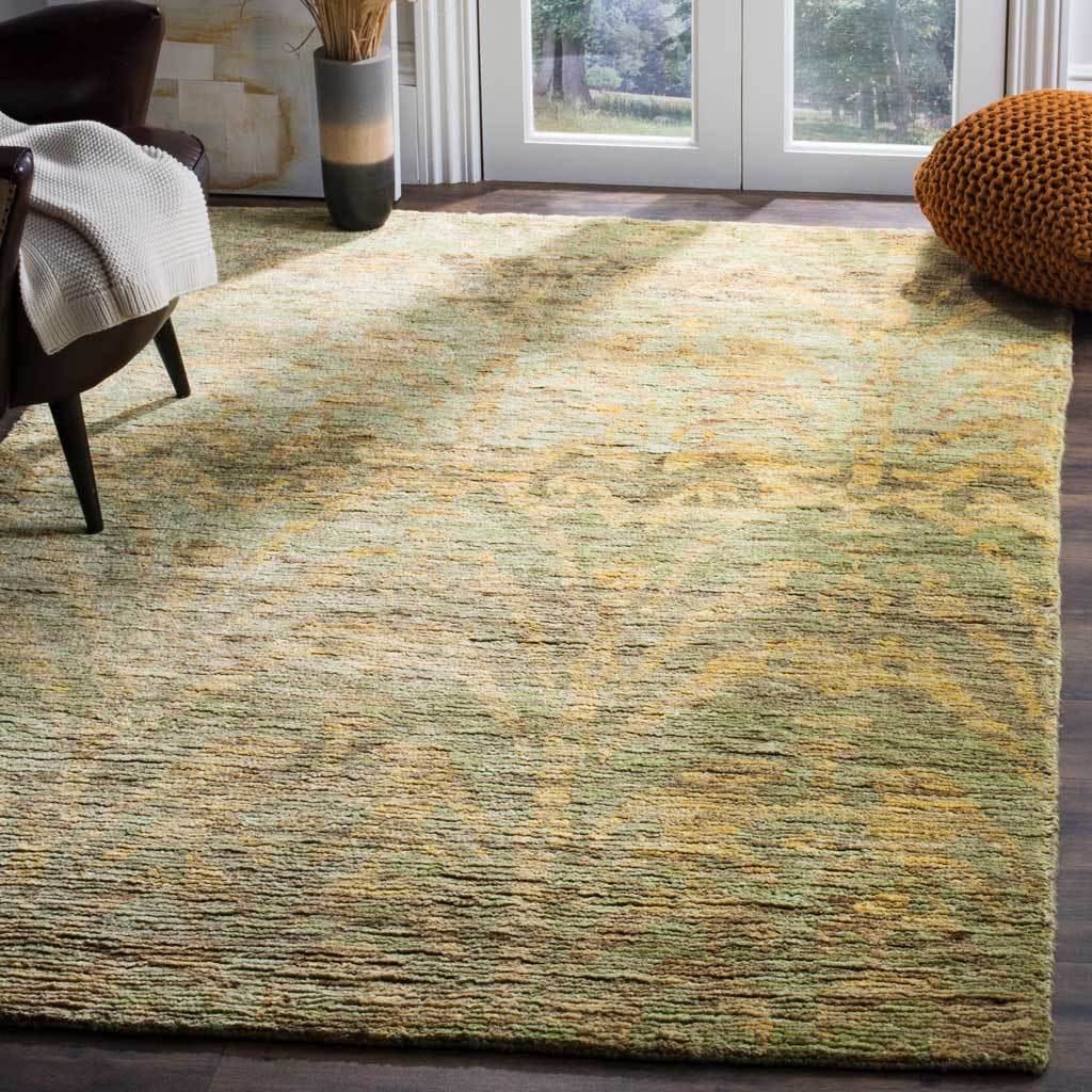 Bohemian Green/Gold Area Rug - Froy.com