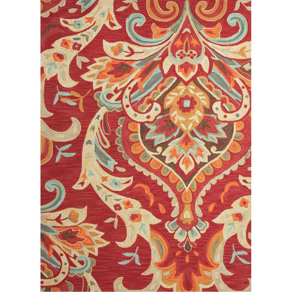 Brio Brocade Burgundy Area Rug - Froy.com