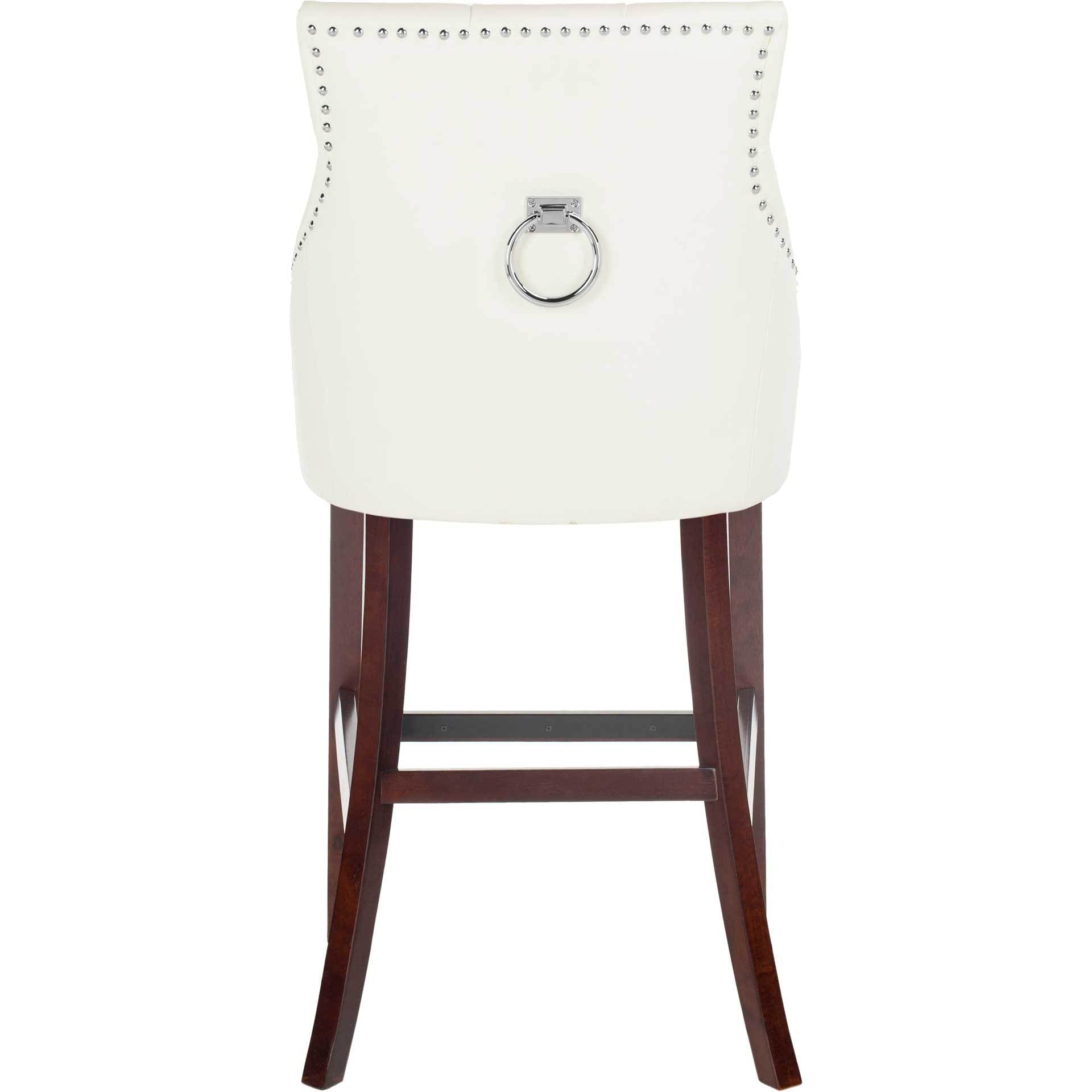 Ellianna Tufted Wing Back Bar Stool White (Set of 2) - Froy.com
