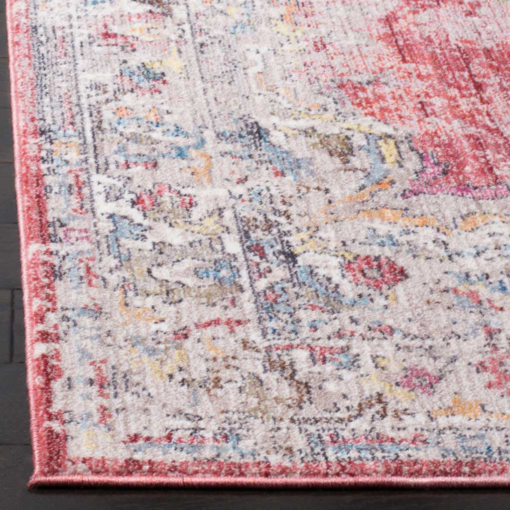 Bristol Medallion Rose/Light Gray Area Rug - Froy.com